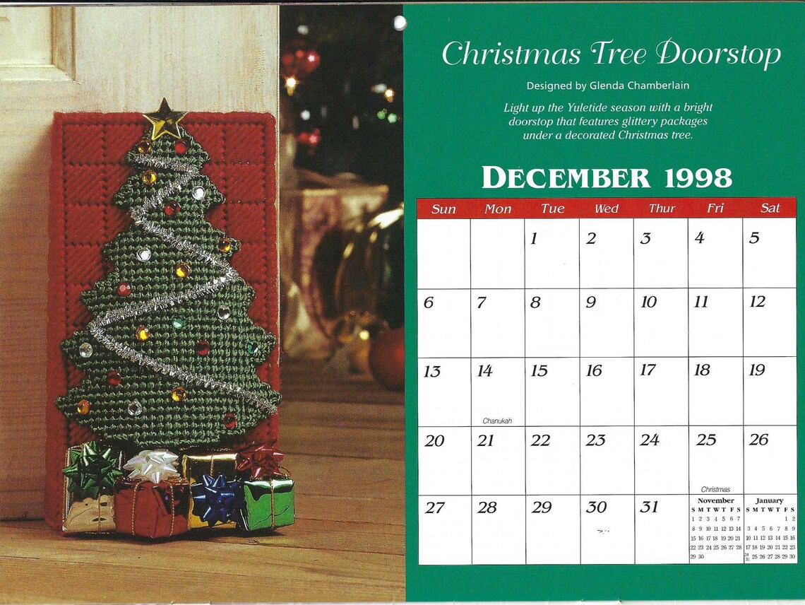 Plastic Canvas Calendar 1998 Pattern Book the Needlecraft Shop #983253 ...