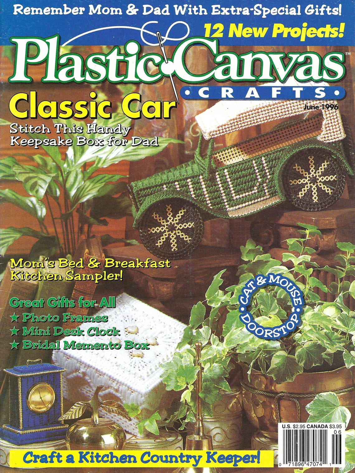 Plastic Canvas Crafts Magazine Pattern Book June 1996 - Etsy
