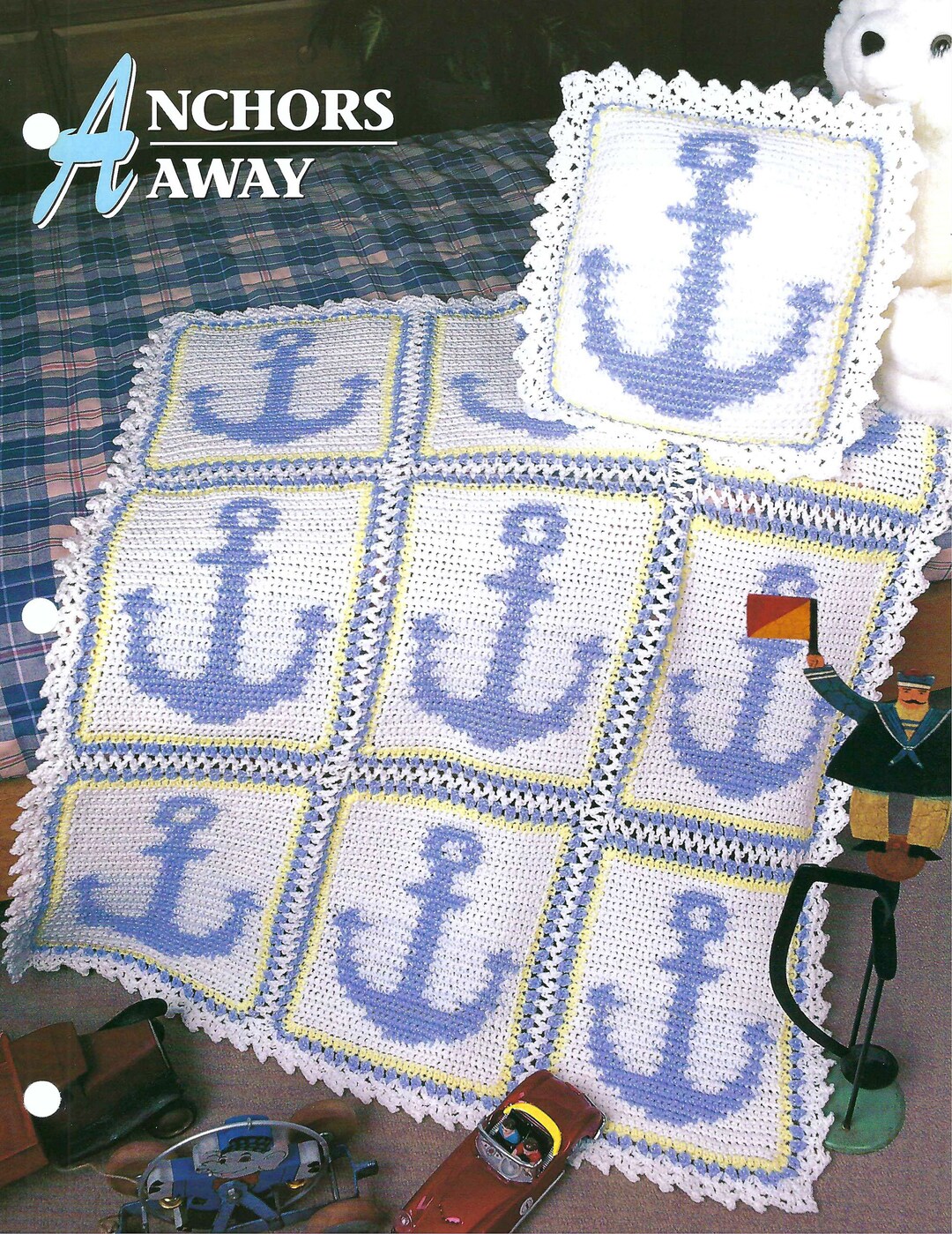 Anchors Away Crochet Afghan Pattern/annie's Crochet Quilt & Afghan Club ...