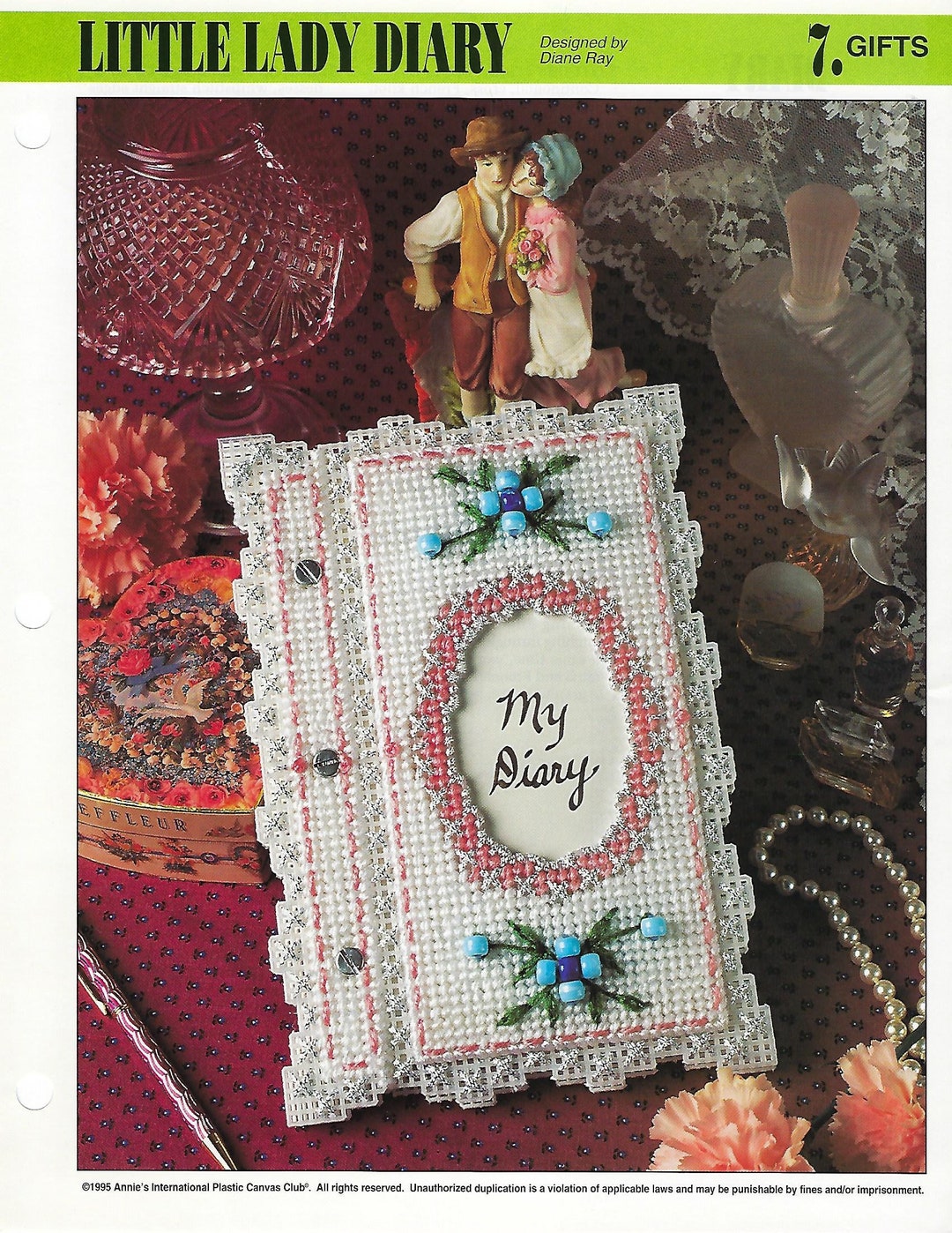 Little Lady Diary Plastic Canvas Pattern Annie's International Club - Etsy