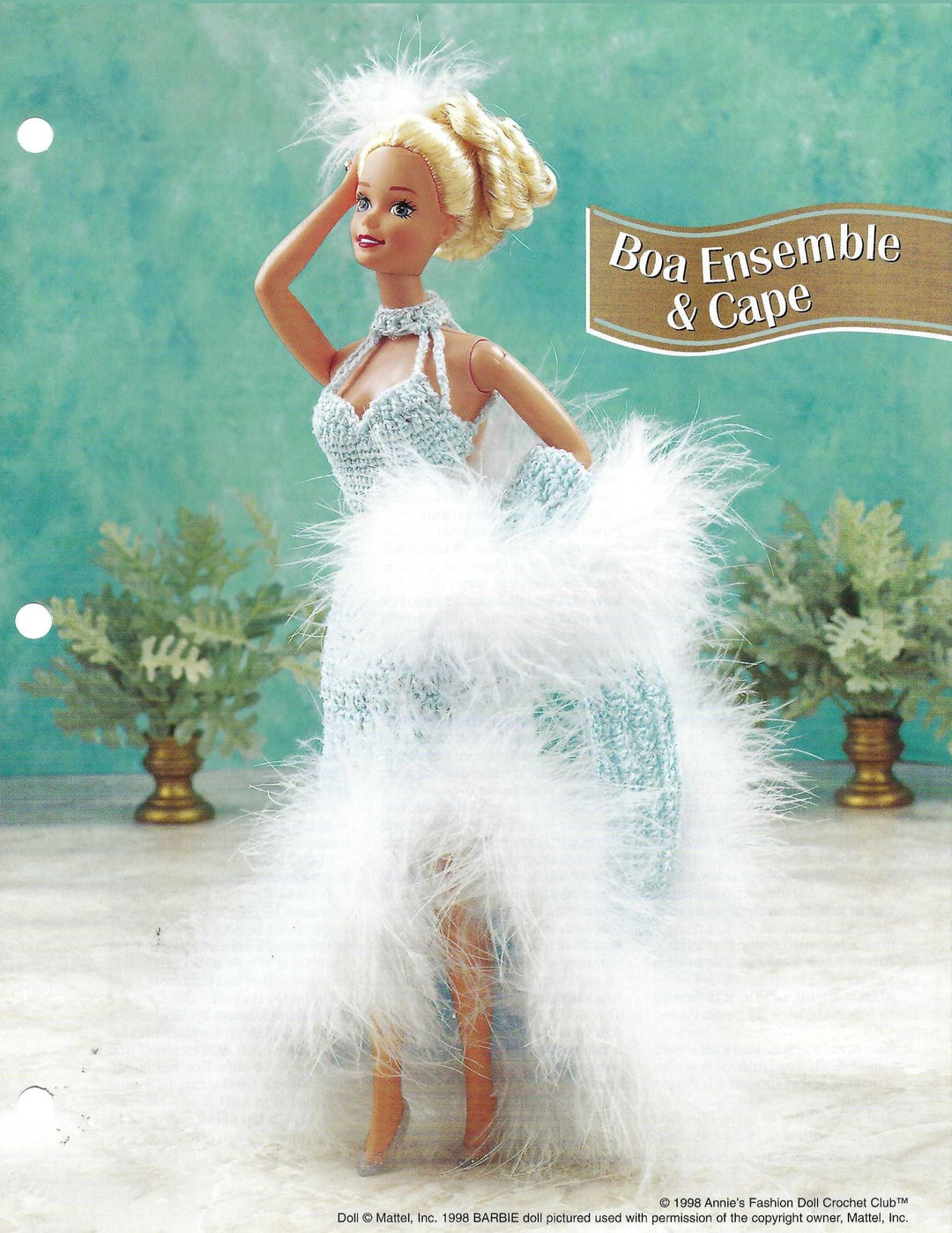 Boa Ensemble & Cape Crochet Pattern/annie's Crochet Fashion Doll - Etsy