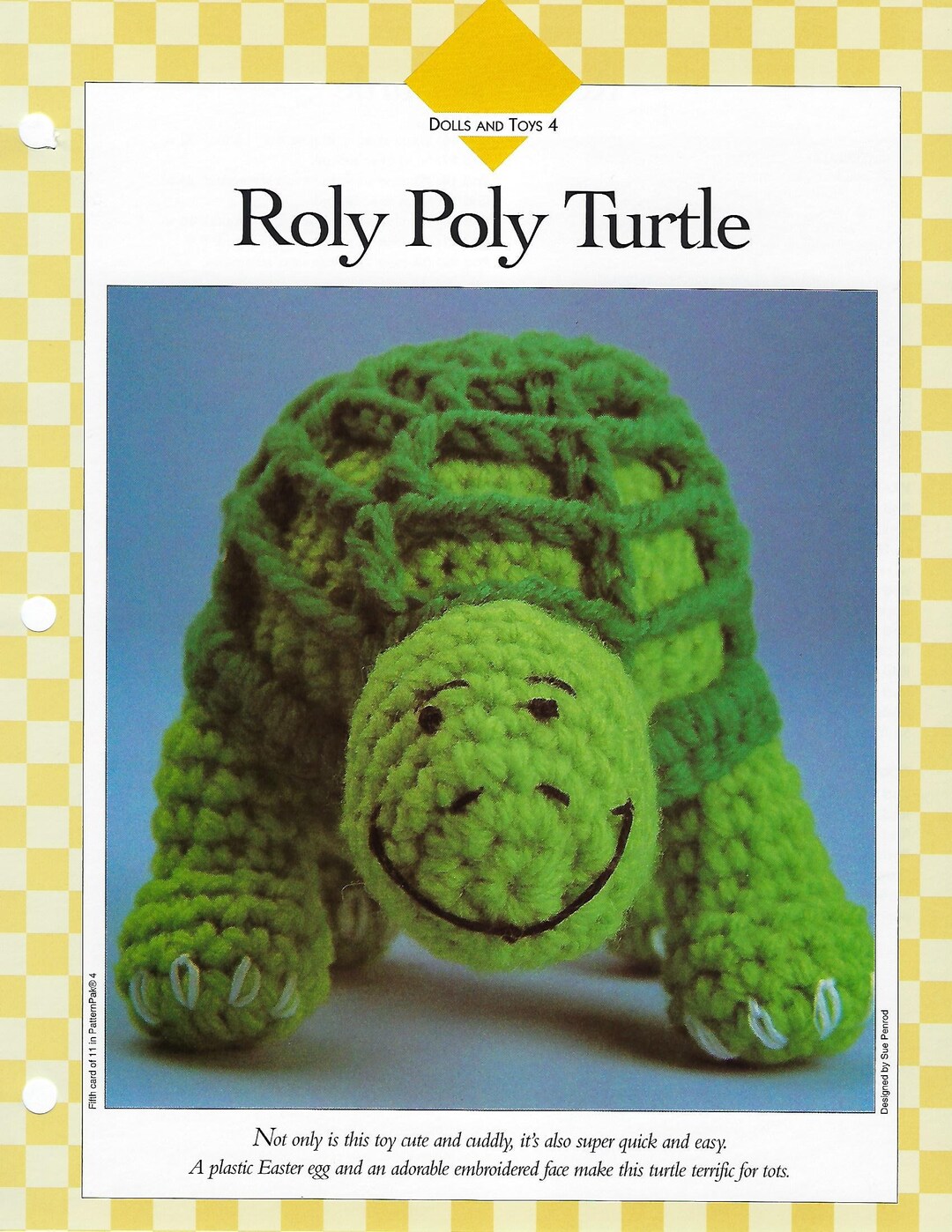 Roly Poly Turtle Crochet Pattern/vanna's Afghan & Crochet Favorites - Etsy