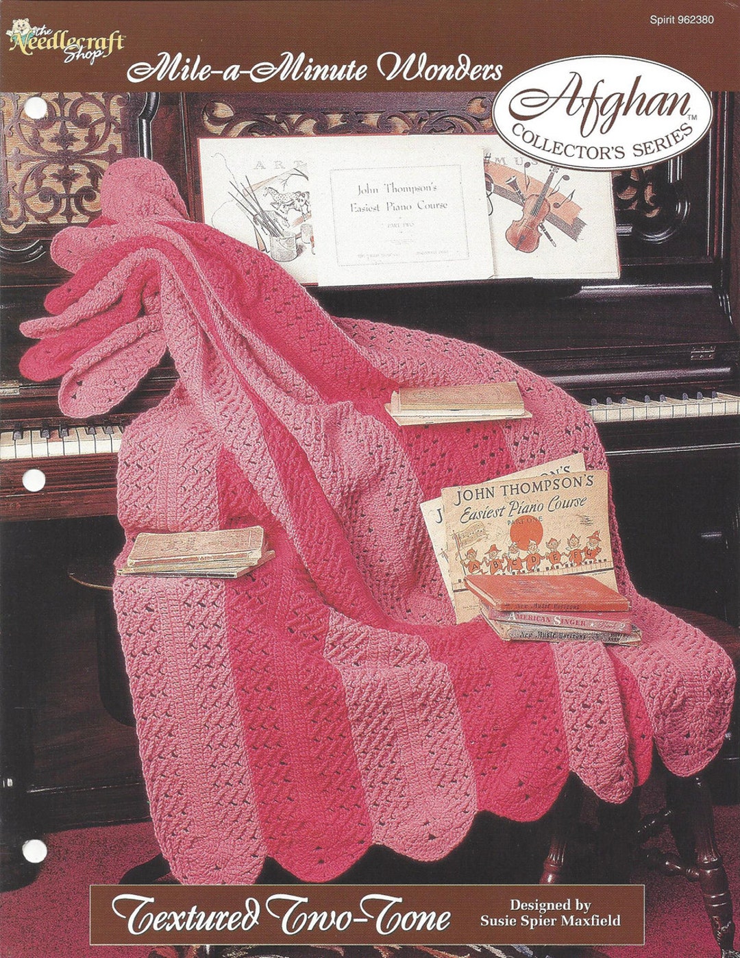 Textured Two Tone Crochet Afghan Pattern/the Needlecraft Shop - Etsy