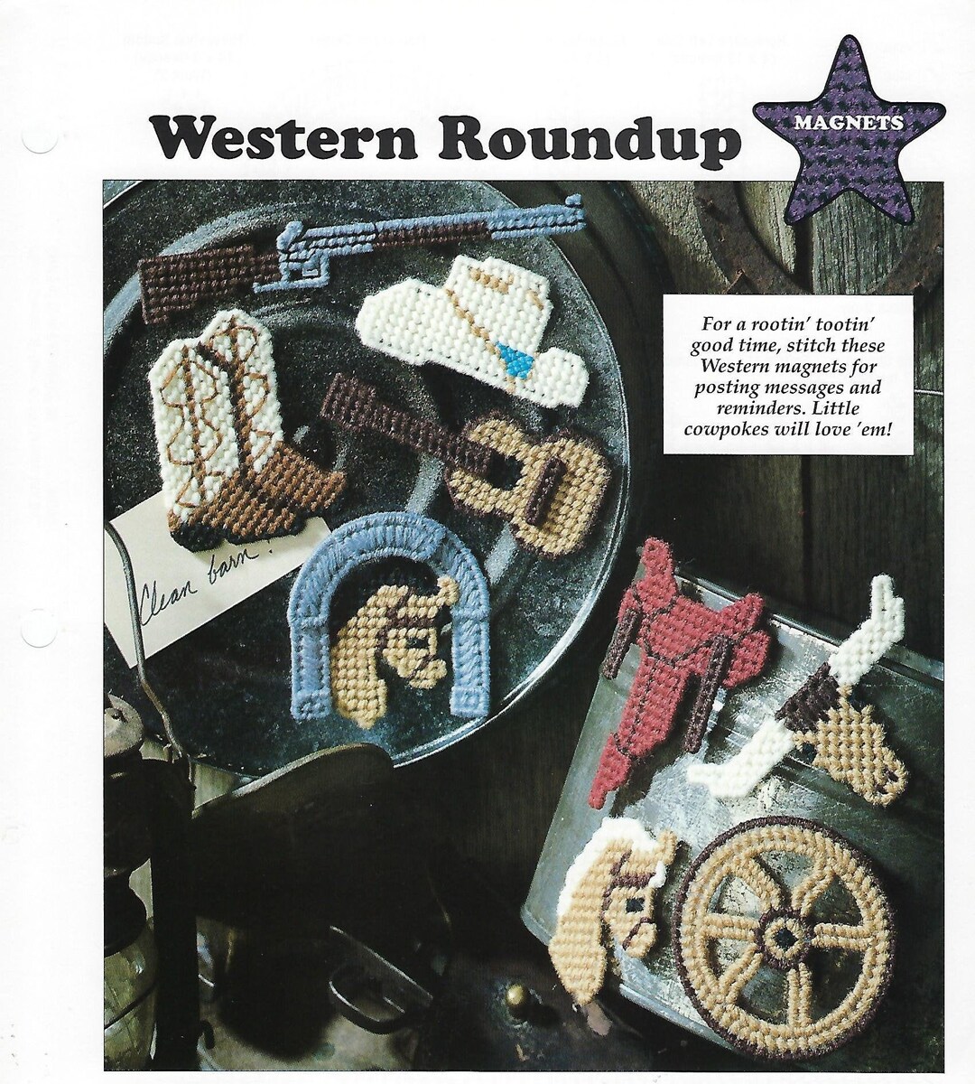 Western Roundup Plastic Canvas Pattern/leisure Arts All Stars - Etsy