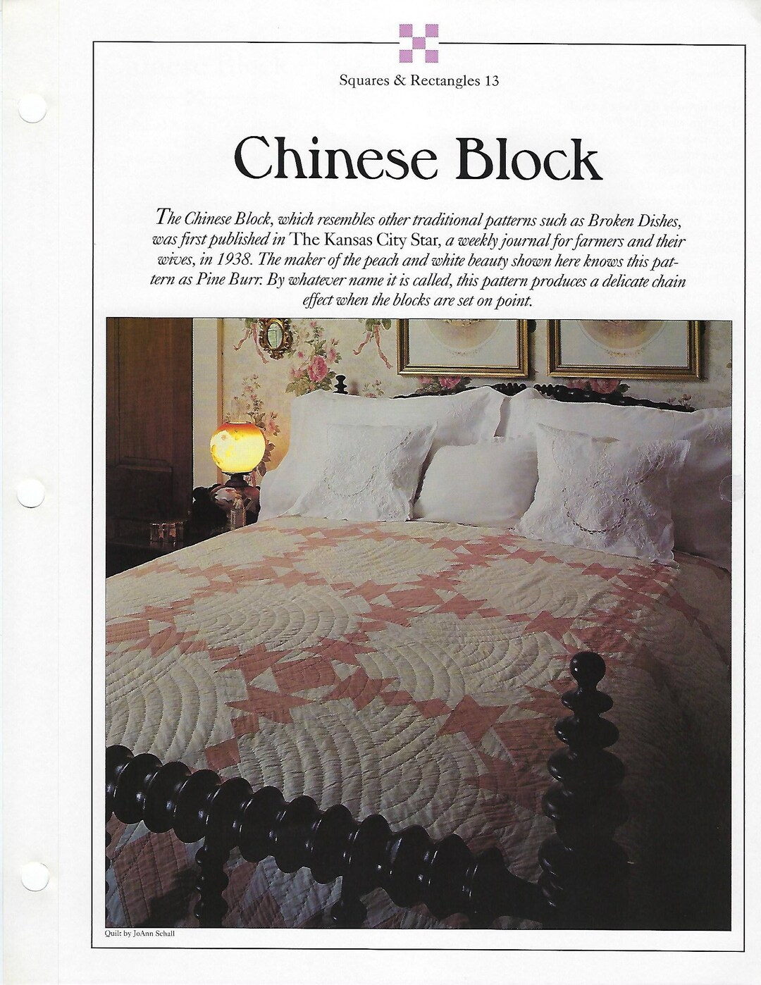 Chinese Block Quilt Sewing Pattern/best Loved Quilts - Etsy