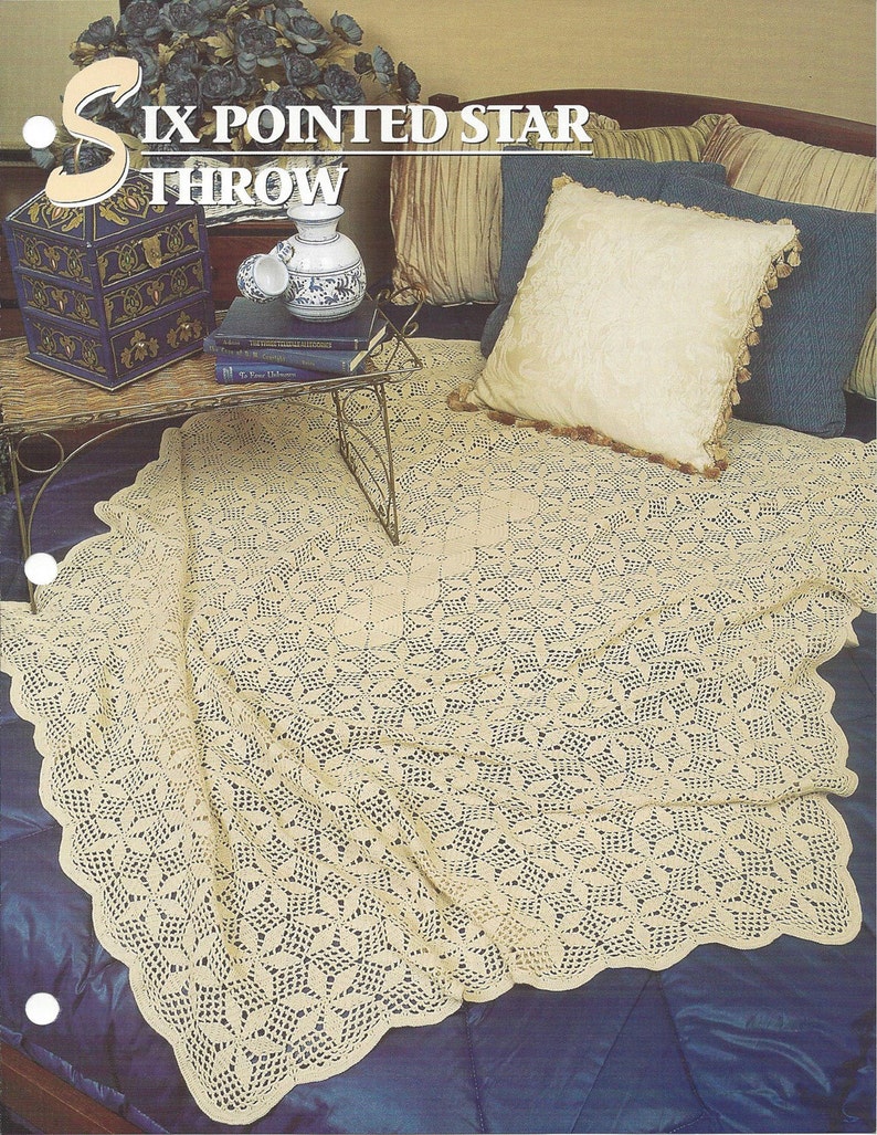 Six Pointed Star Throw Crochet Pattern Annie's Crochet - Etsy
