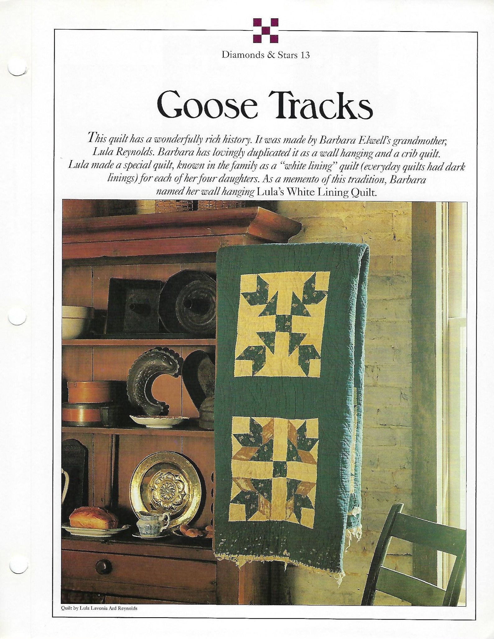 Goose Tracks Quilt Pattern Best Loved Quilts Baby Crib - Etsy