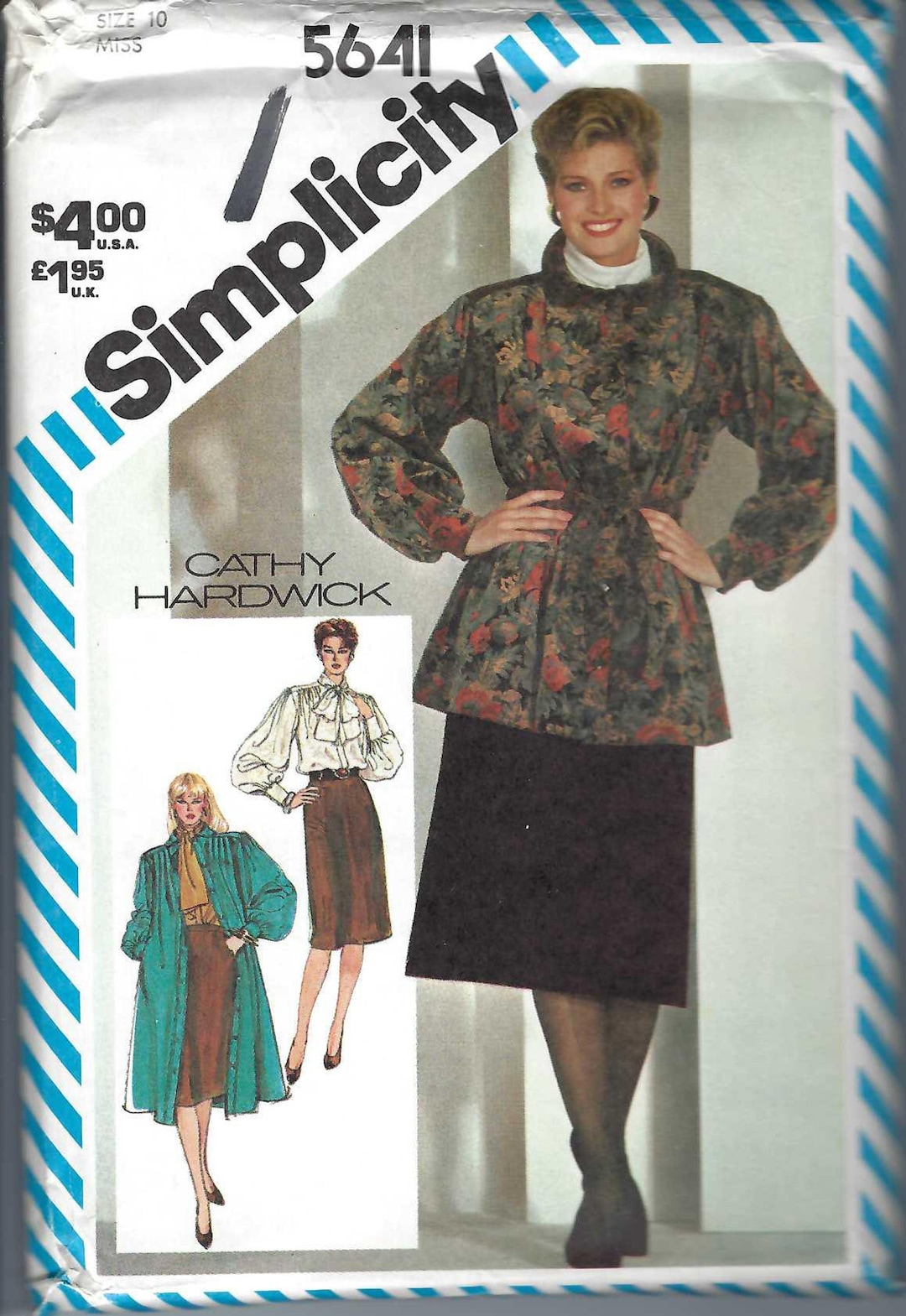 Simplicity 5641 Sewing Pattern/misses Size 10/uncut Factory Folded - Etsy