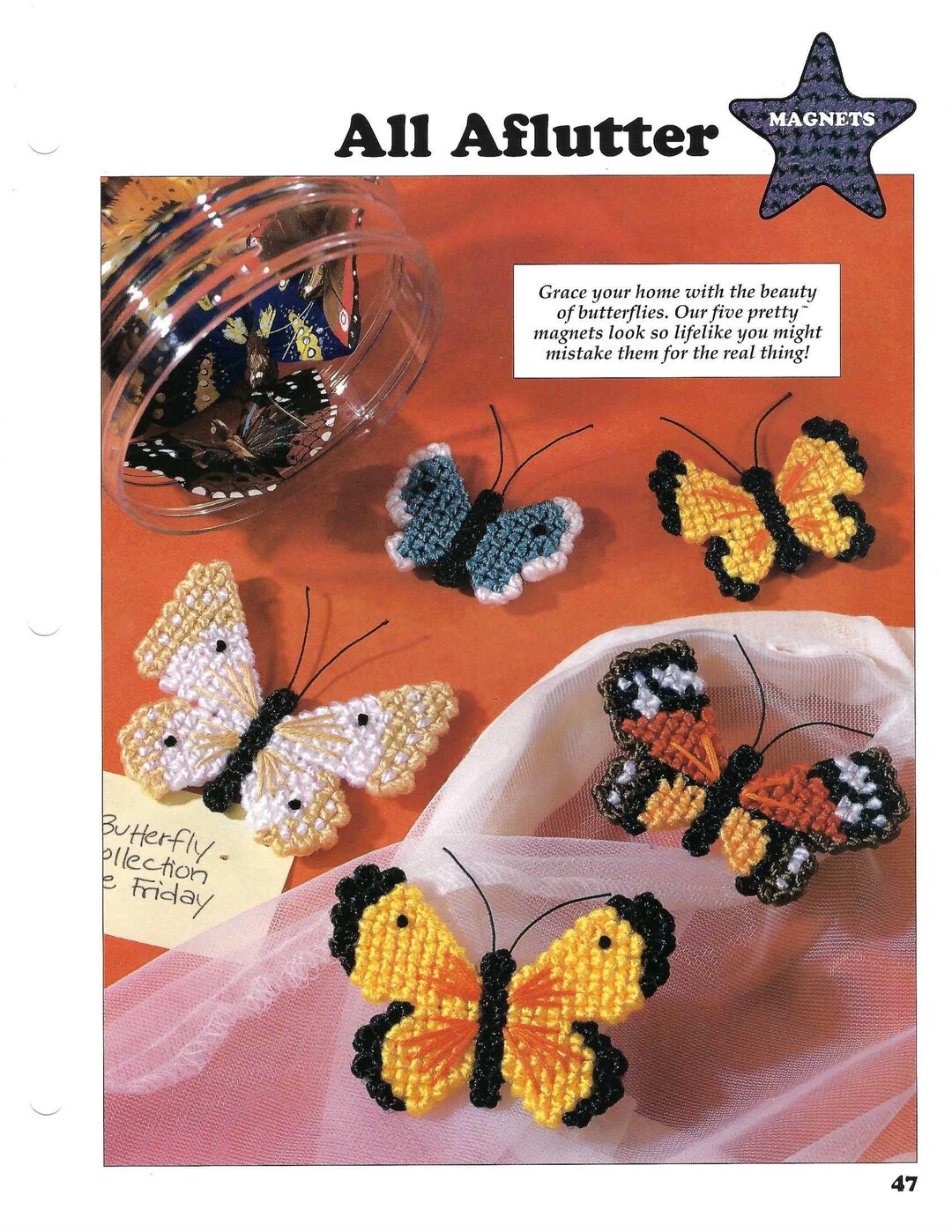 All Aflutter Plastic Canvas Pattern/leisure Arts All Stars - Etsy