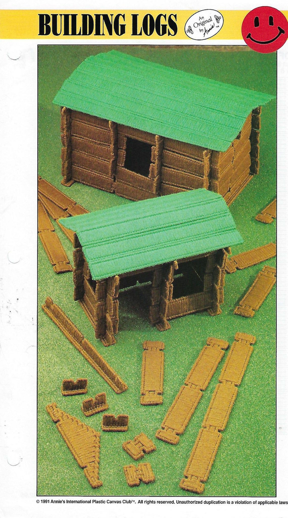 Building Logs Plastic Canvas Pattern Boy's Toy Annie's - Etsy