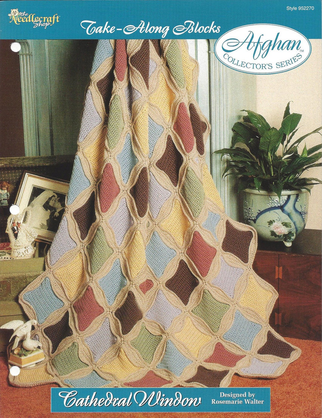 Cathedral Window Crochet Afghan Pattern/the Needlecraft Shop - Etsy