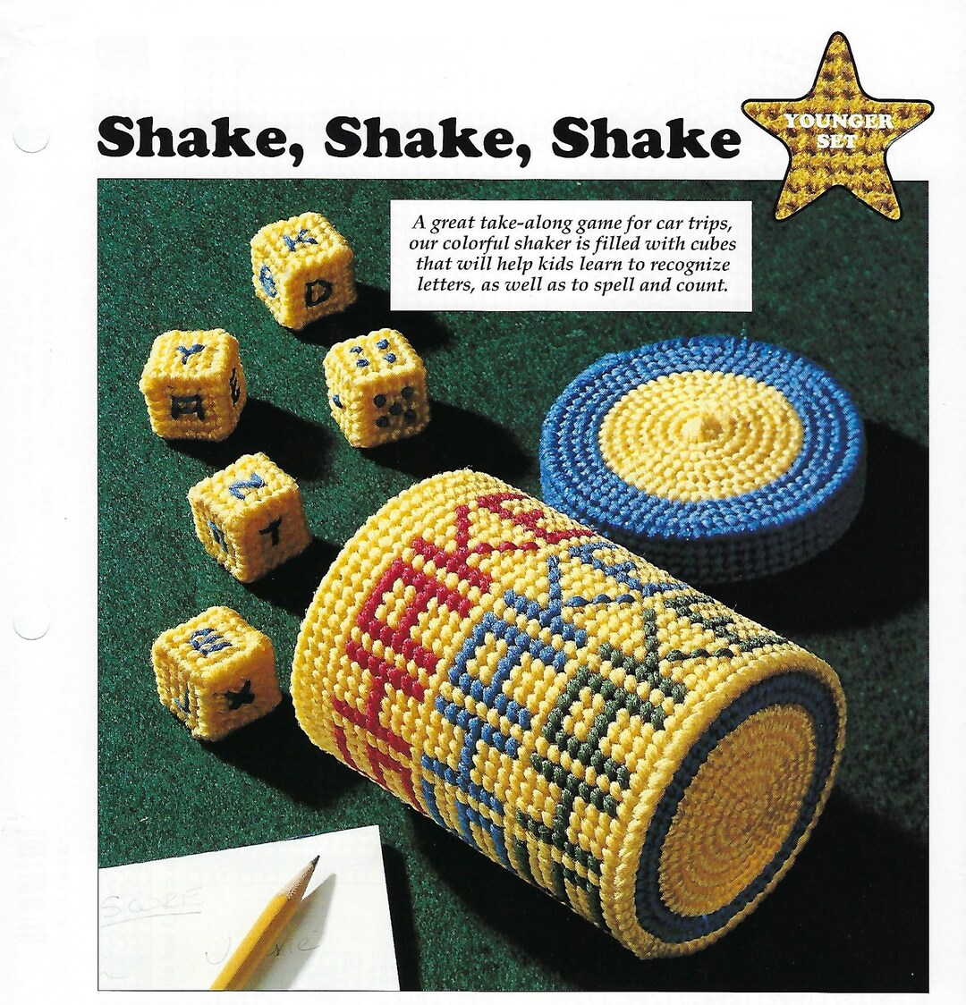 Shake-shake-shake Plastic Canvas Pattern/leisure Arts All Stars - Etsy