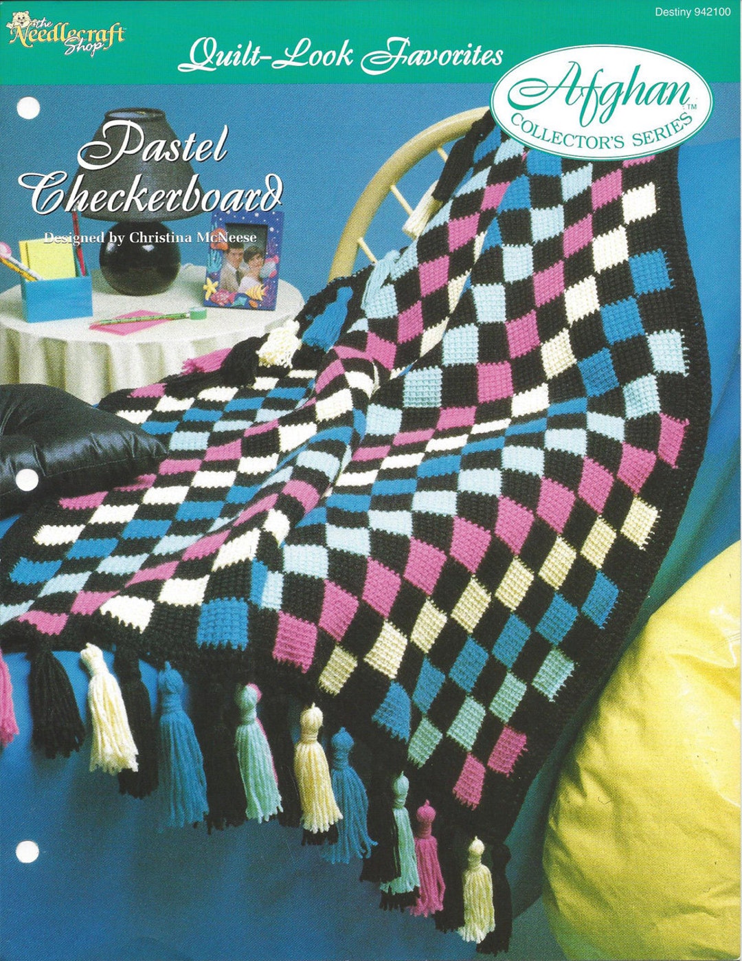 Pastel Checkerboard Crochet Afghan Pattern/the Needlecraft Shop - Etsy
