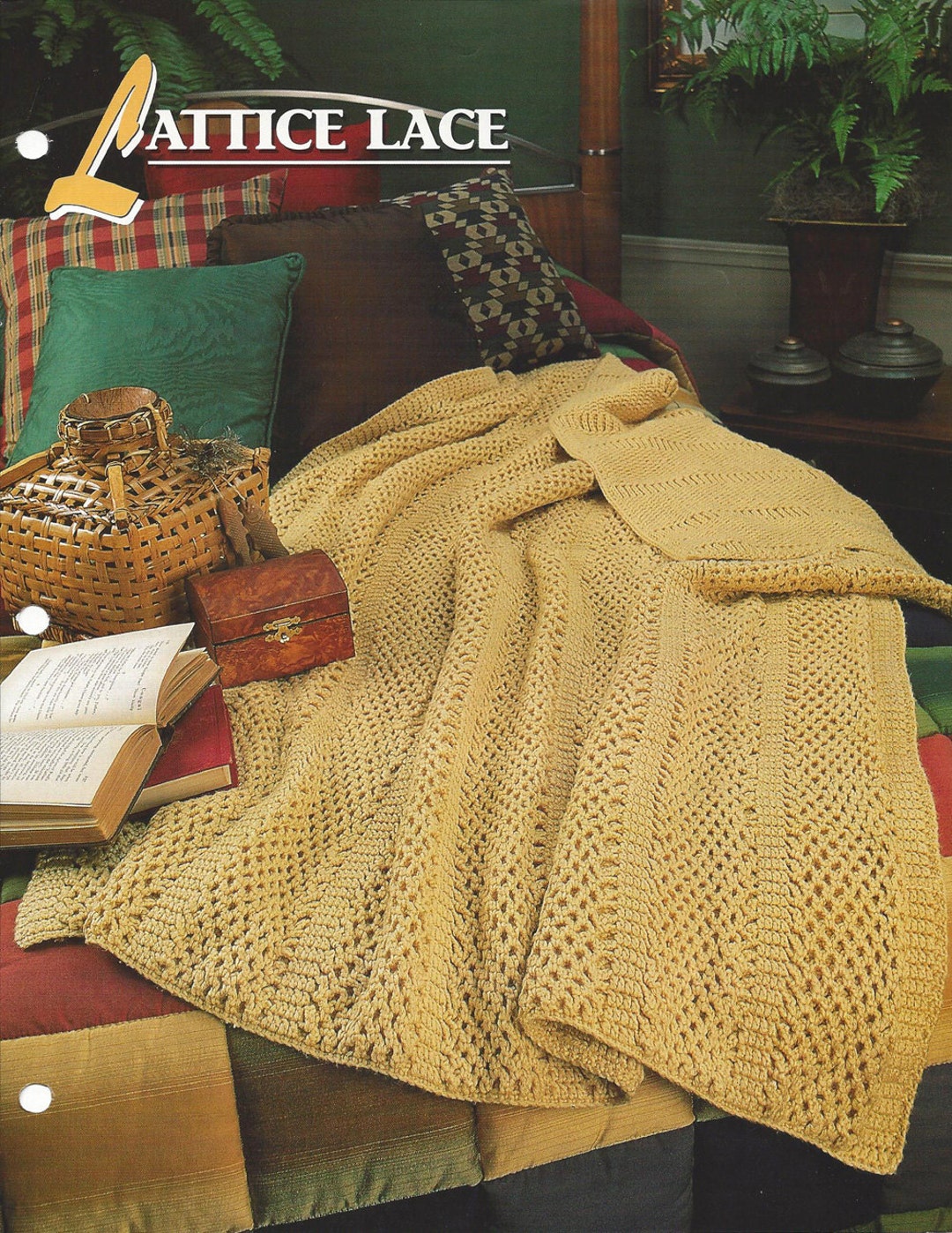 Lattice Lace Crochet Afghan Pattern/annie's Crochet Quilt & Afghan ...