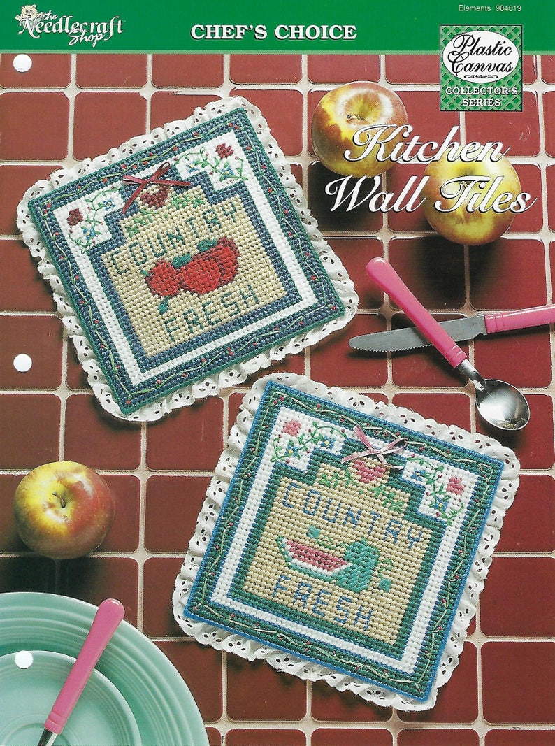 Kitchen Wall Tiles Plastic Canvas Pattern/the Needlecraft Shop - Etsy