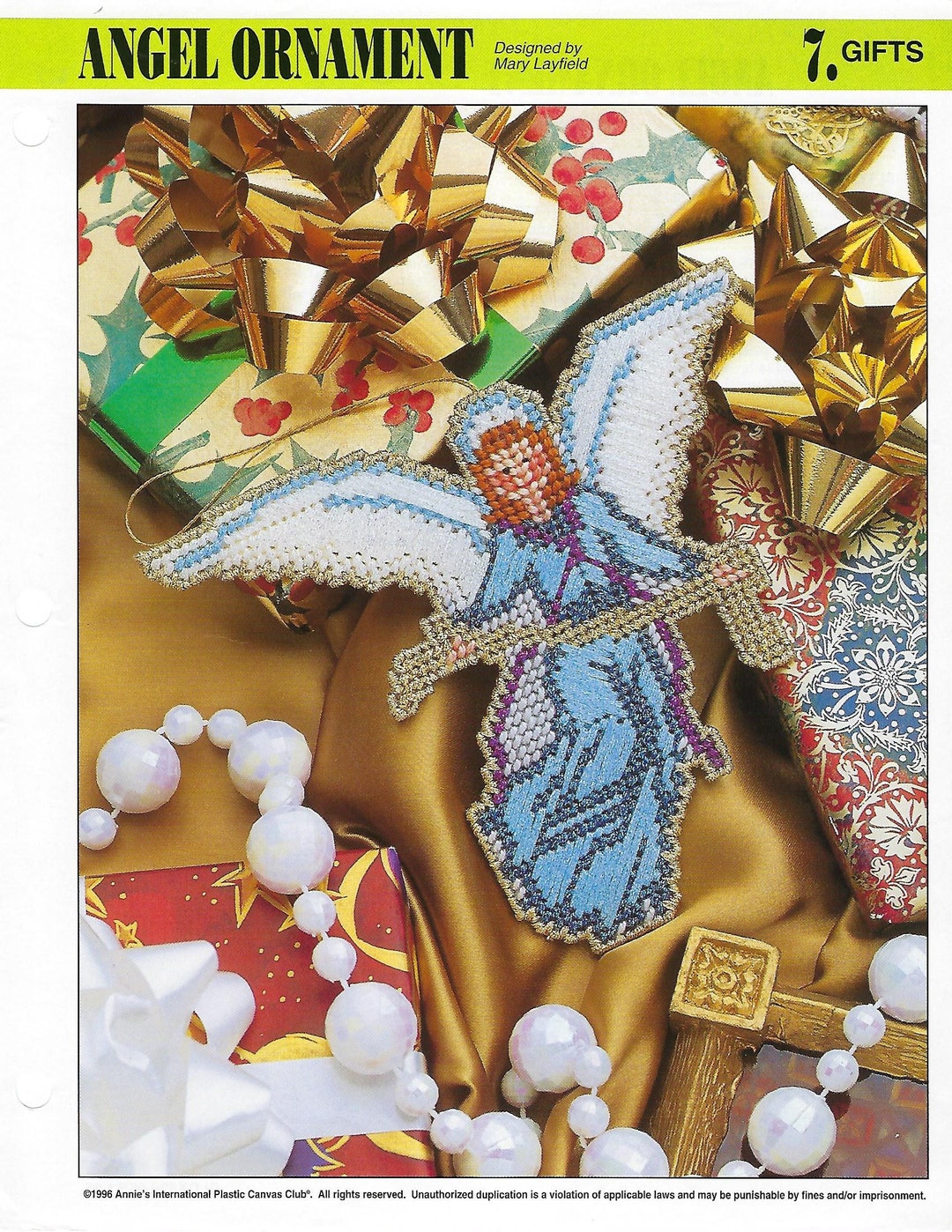 Angel Ornament Plastic Canvas Pattern Holiday Decor - Etsy