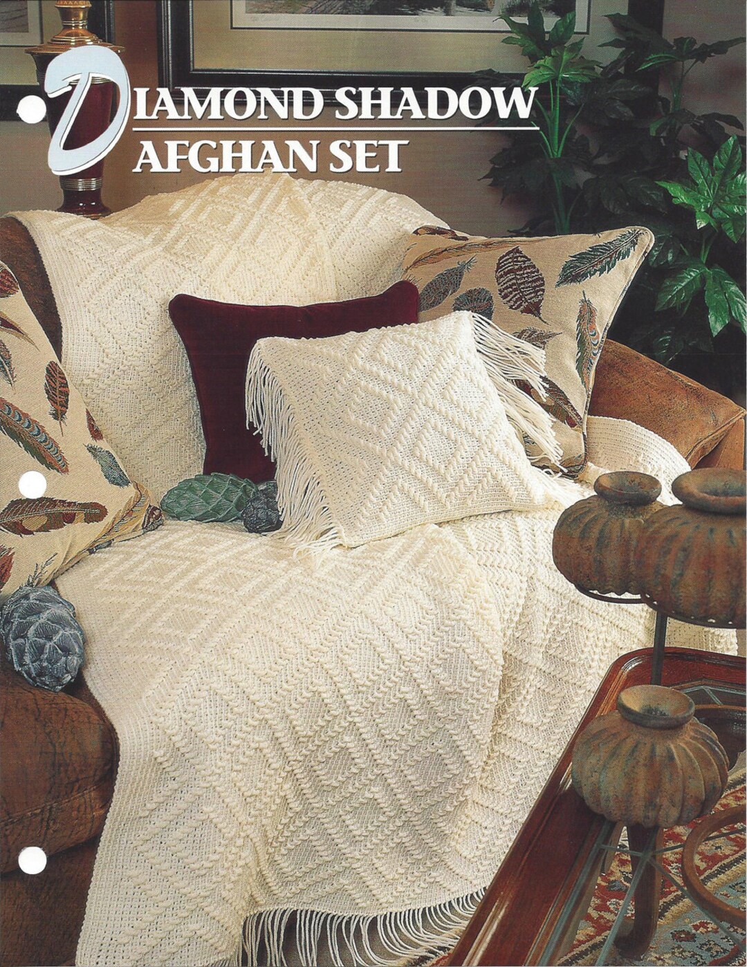 Diamond Shadow Afghan Set Crochet Pattern/annie's Crochet Quilt ...