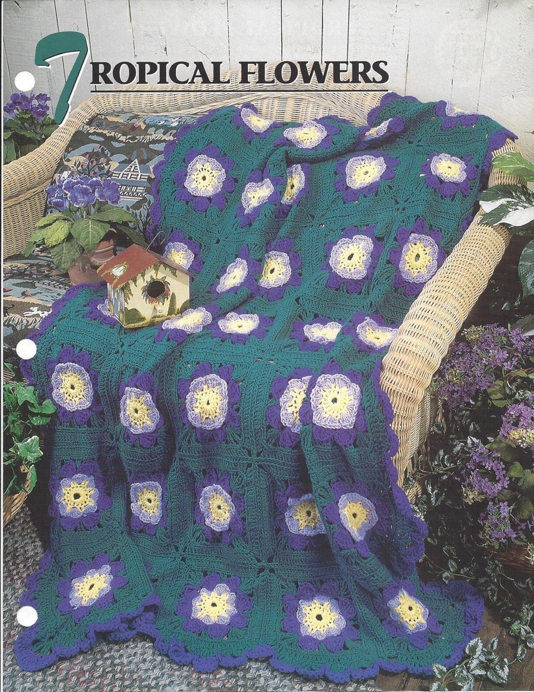 Tropical Flowers Crochet Afghan Pattern/annie's Crochet Quilt & Afghan ...