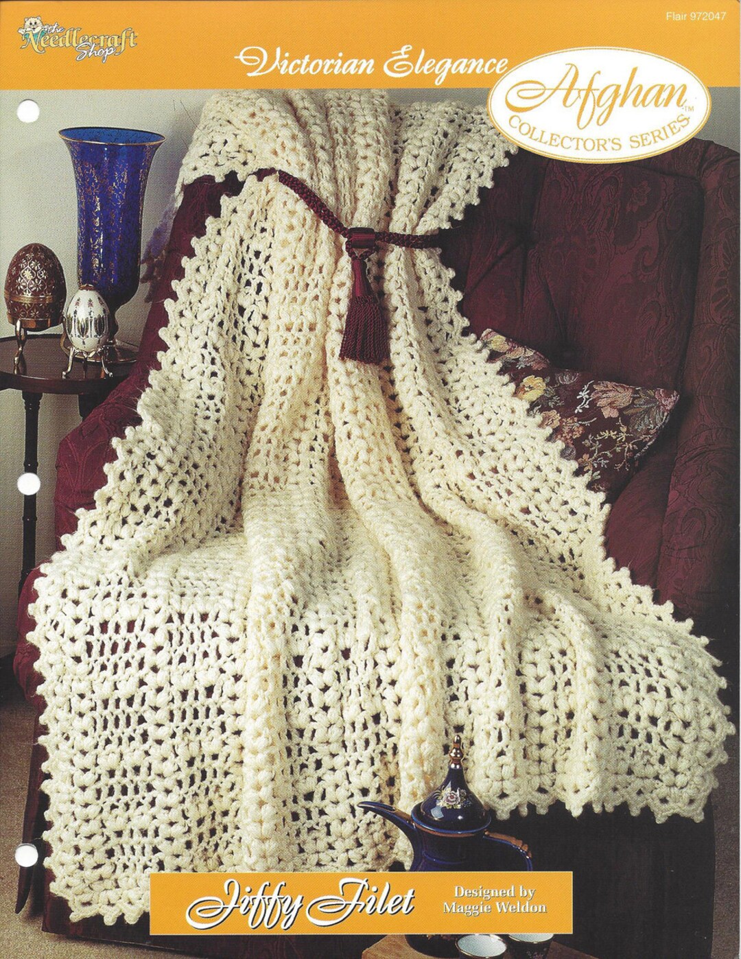 Jiffy Filet Crochet Afghan Pattern/the Needlecraft Shop - Etsy