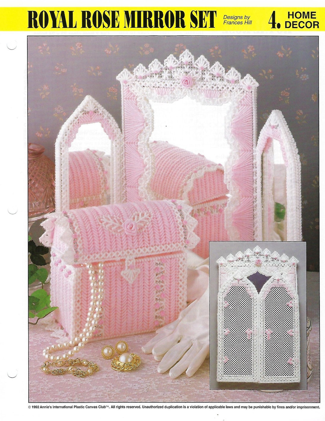 Royal Rose Mirror Set Plastic Canvas Pattern/annie's International ...