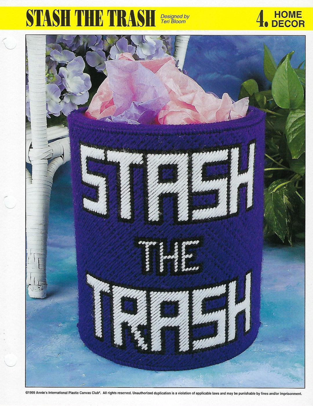 Stash the Trash Plastic Canvas Pattern Home Decor Annie's International ...