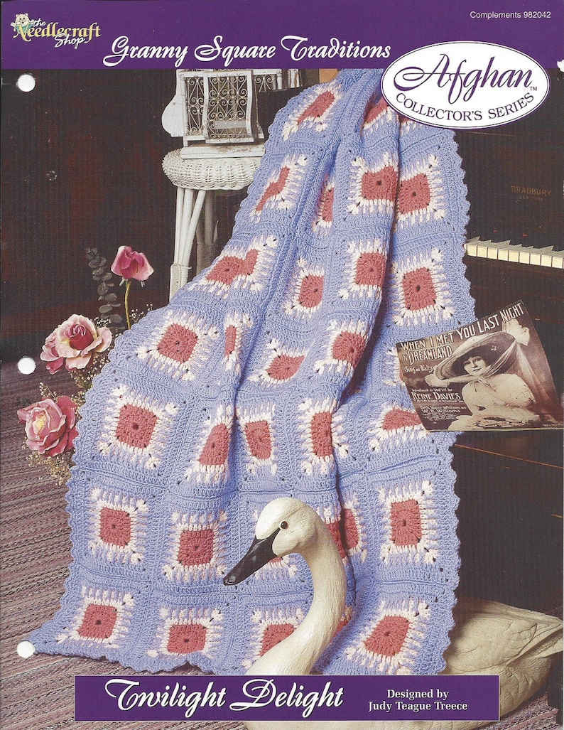 Twilight Delight Crochet Granny Square Afghan Pattern/the Needlecraft ...
