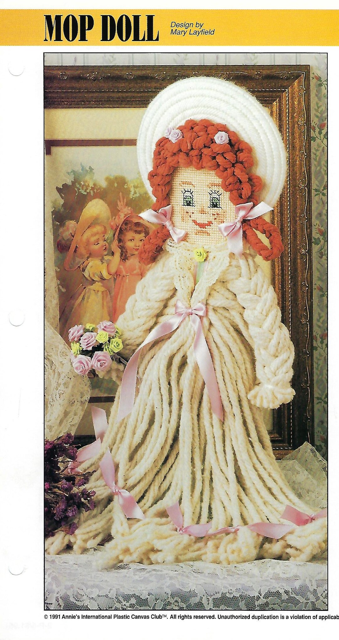 Mop Doll Plastic Canvas Pattern/annie's International Pattern Club - Etsy