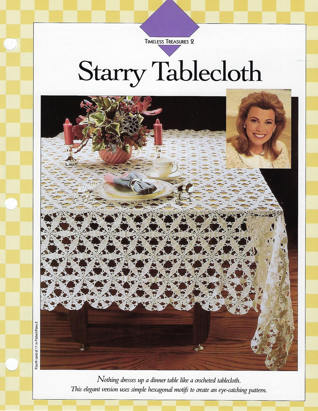 Starry Tablecloth Crochet Pattern/vanna's Afghan & Crochet Favorites - Etsy