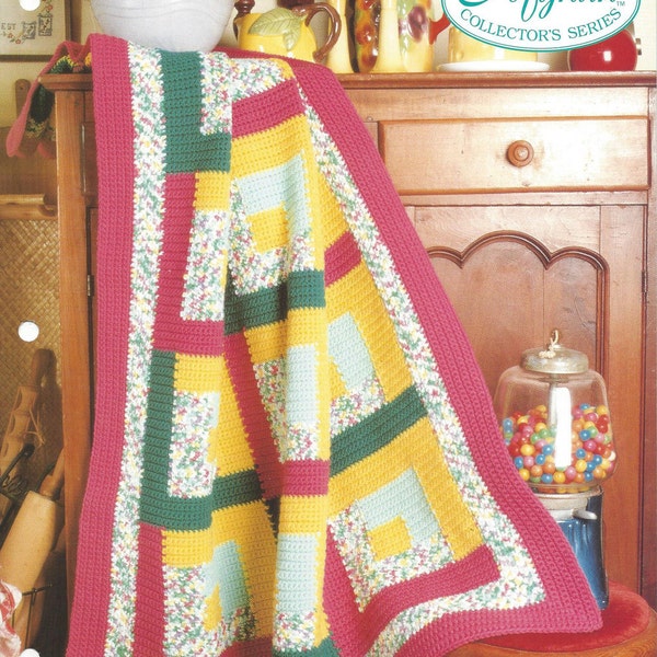 Log Cabin Afghan Crochet Pattern - Etsy