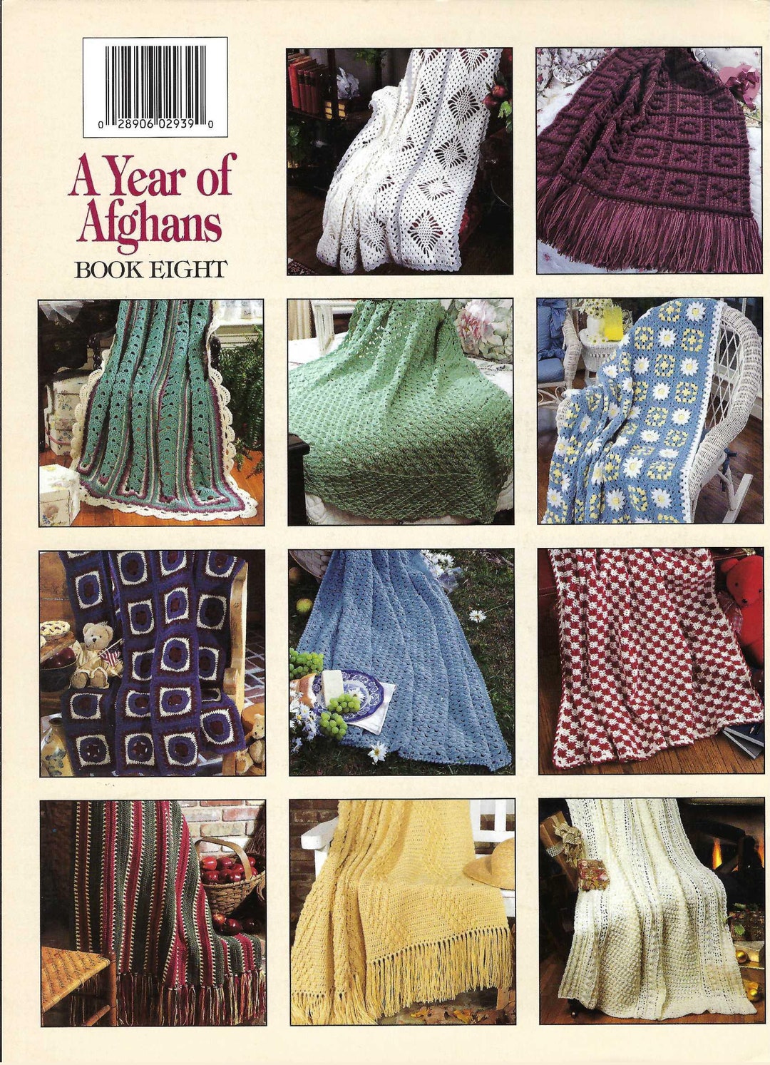 A Year of Afghans Crochet Pattern Book 8/leisure Arts 2939 - Etsy