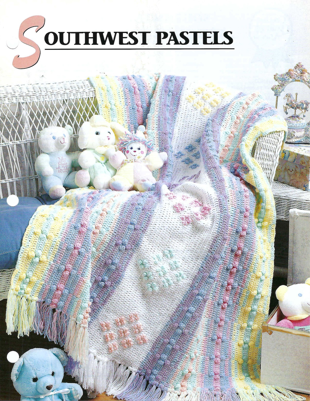 Southwest Pastels Crochet Afghan Pattern/annie's Crochet Quilt & Afghan ...