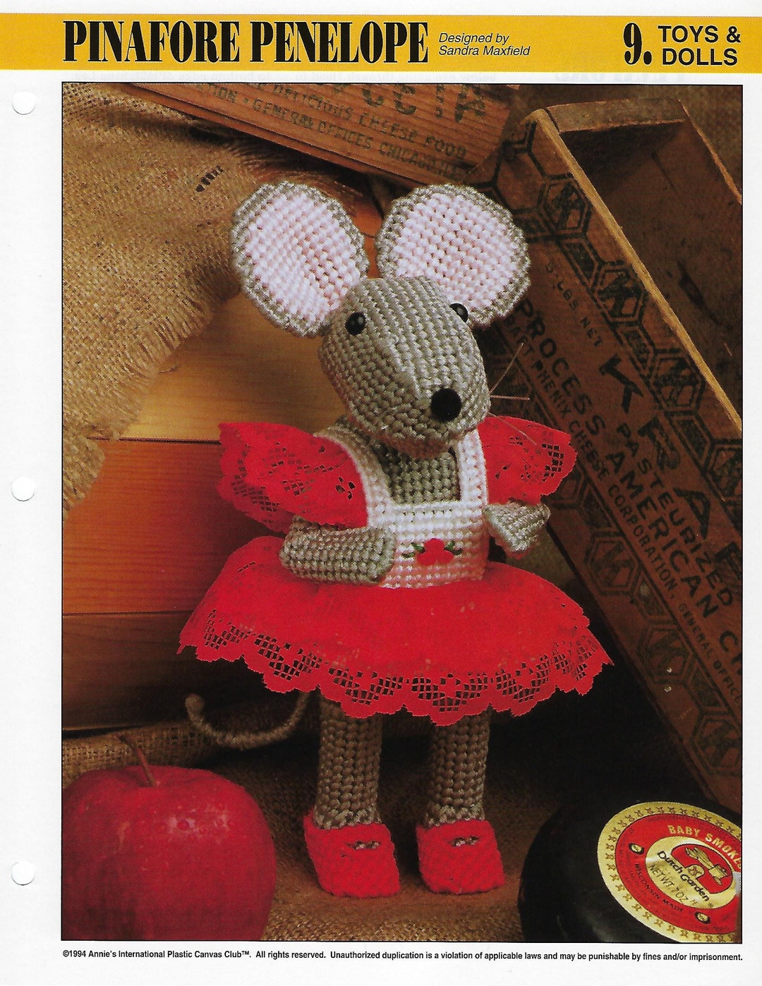 Pinafore Penelope Plastic Canvas Pattern/annie's International Pattern ...