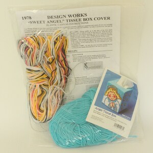 Angel Tissue Box Plastic Canvas Pattern Kit - Design Works Crafts - Etsy