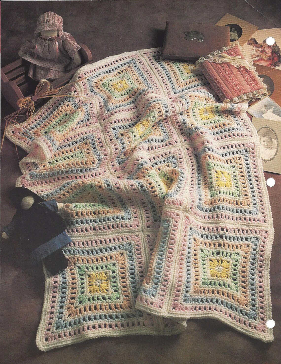 Crochet Afghan Blanket Pattern Amish Granny Home Decor | Etsy