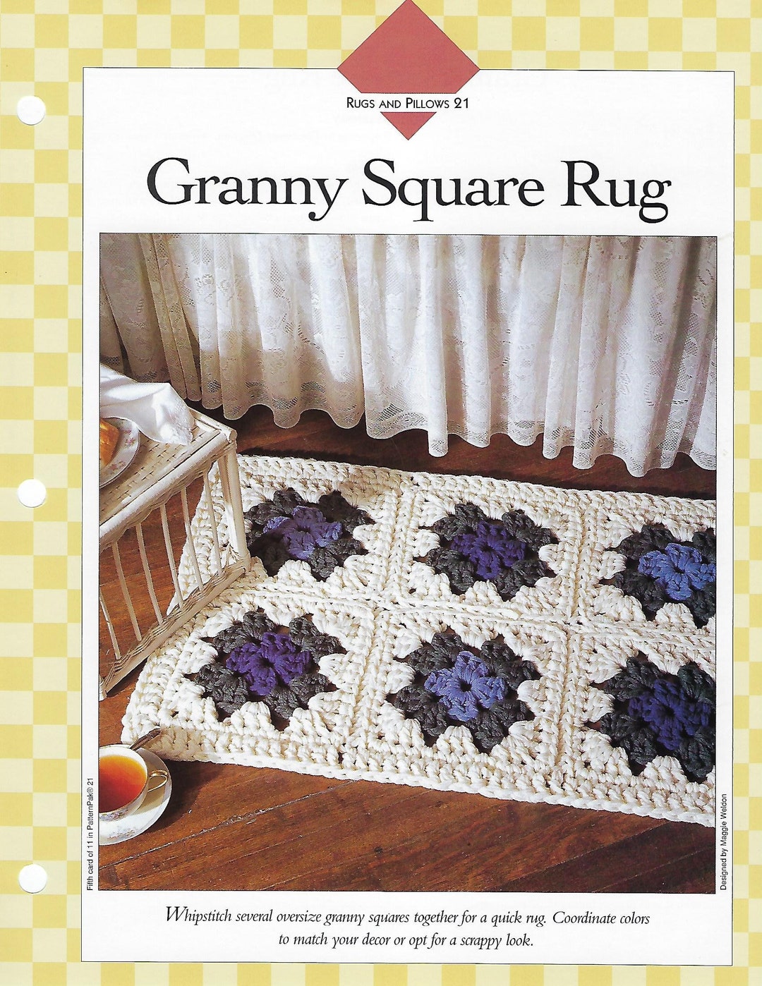 Granny Square Rug Crochet Pattern/vanna's Afghan & Crochet Favorites - Etsy