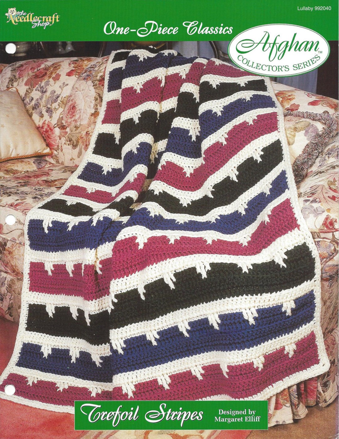 Trefoil Stripes Crochet Afghan Pattern/the Needlecraft Shop - Etsy