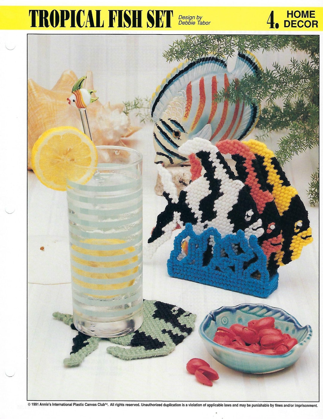 Tropical Fish Set Plastic Canvas Pattern/annie's International Pattern ...