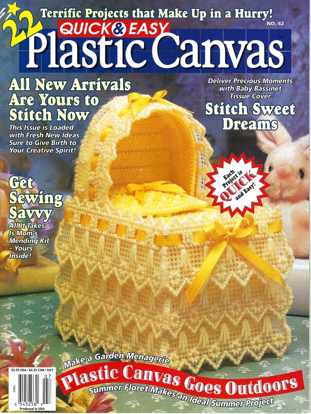 Quick & Easy Plastic Canvas Magazine - June/july 1996 - Issue No. 42 - Etsy