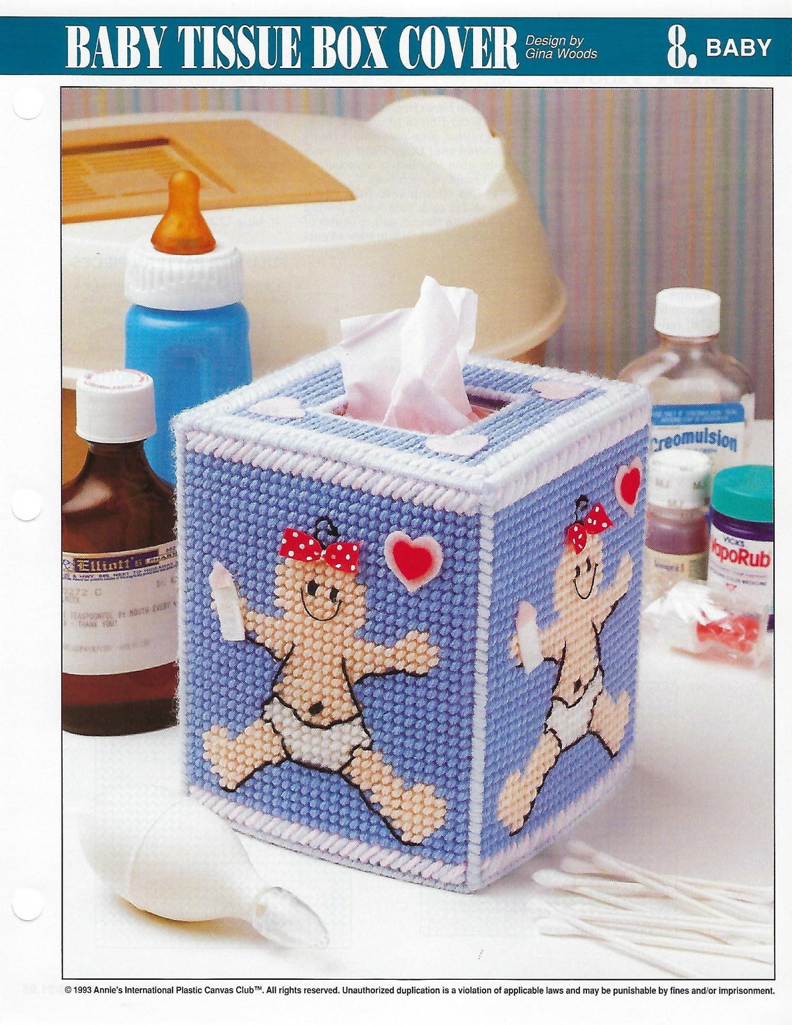 Baby Tissue Box Cover Plastic Canvas Pattern Annie's International ...