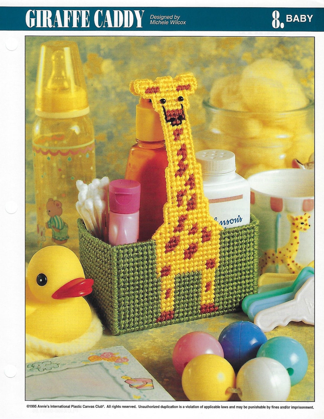 Giraffe Caddy Plastic Canvas Pattern Annie's International Club - Etsy