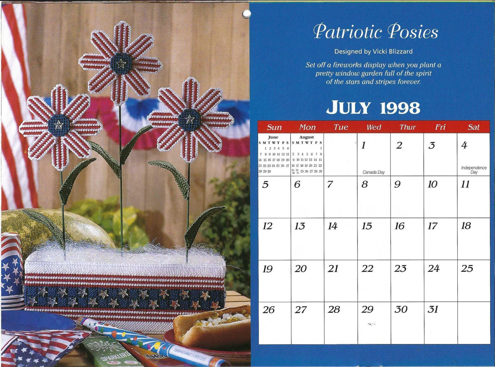 Plastic Canvas Calendar 1998 Pattern Book the Needlecraft Shop #983253 ...