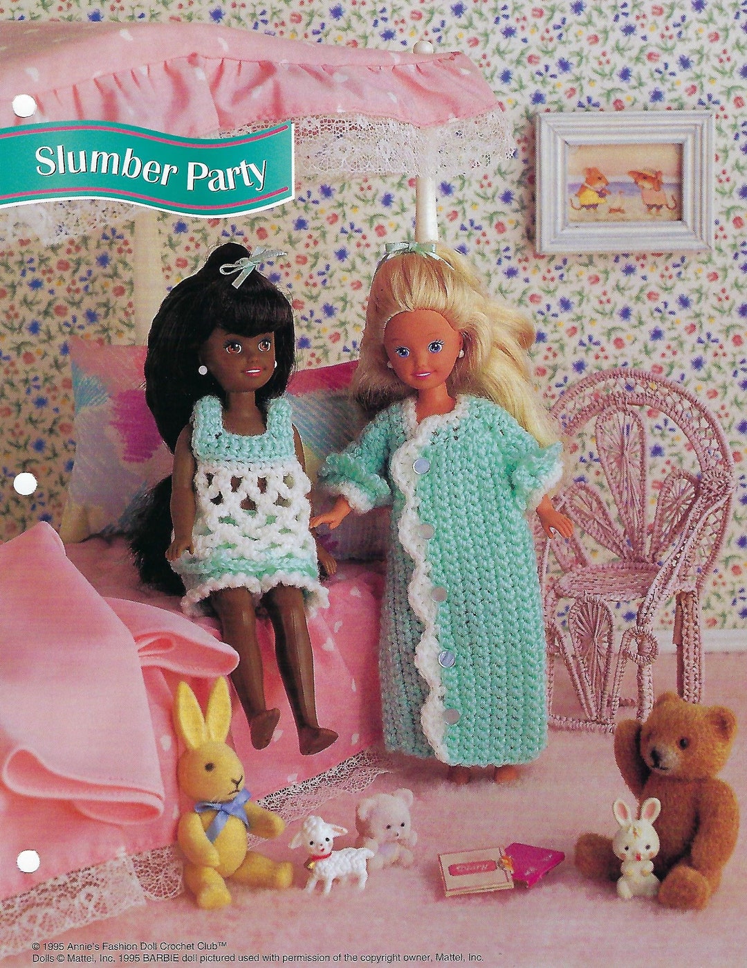 Slumber Party Crochet Doll Pattern/annie's Fashion Doll Crochet Club - Etsy