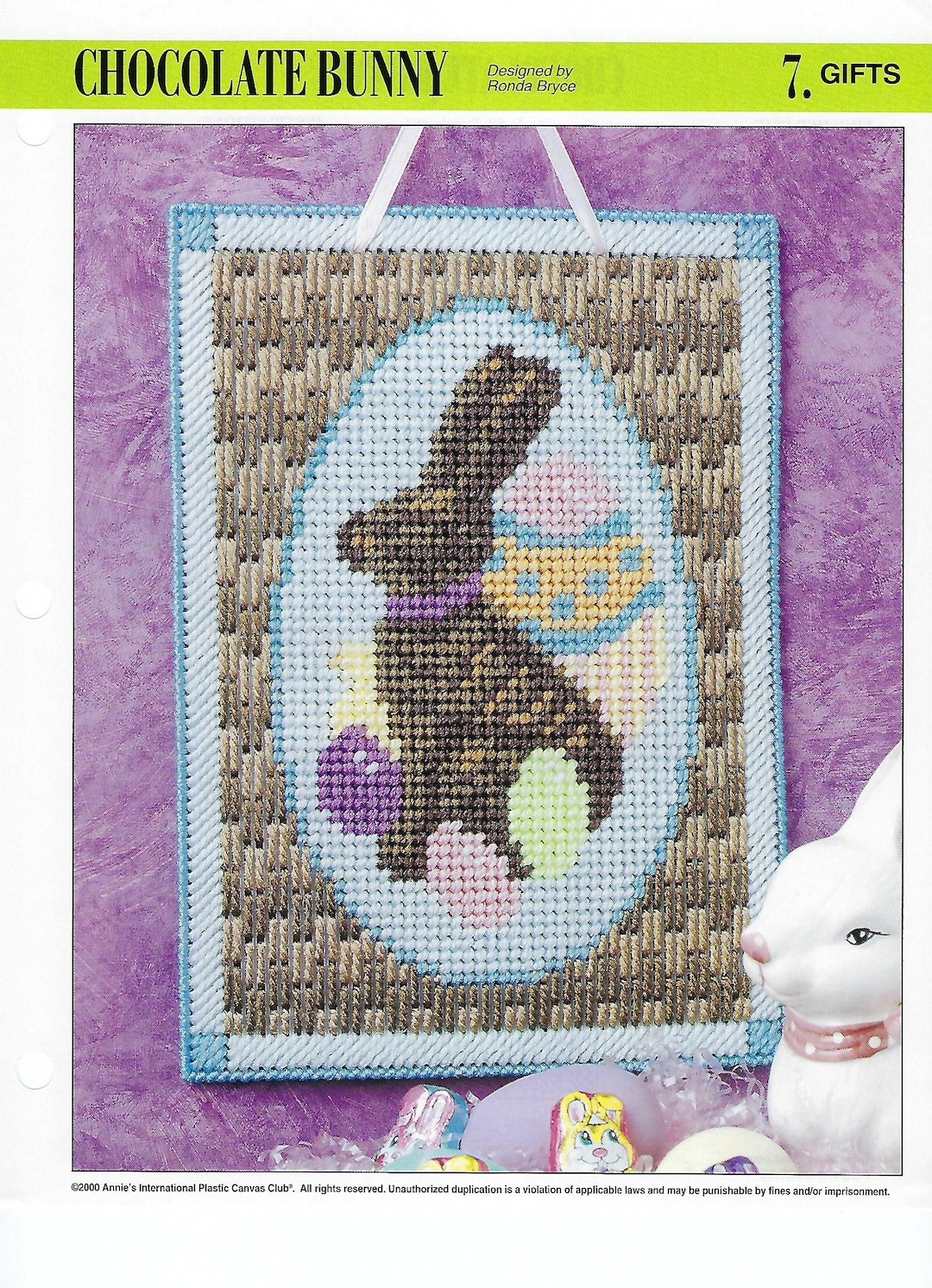 Chocolate Bunny Plastic Canvas Pattern/annie's International Pattern Club - Etsy