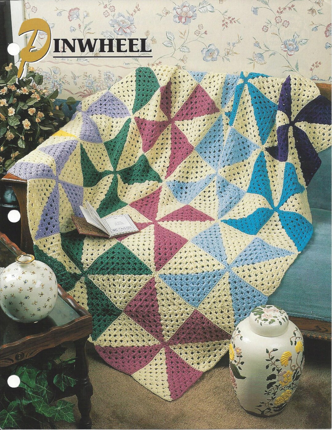 Pinwheel Afghan Crochet Pattern/annie's Crochet Quilt & Aghan Pattern ...