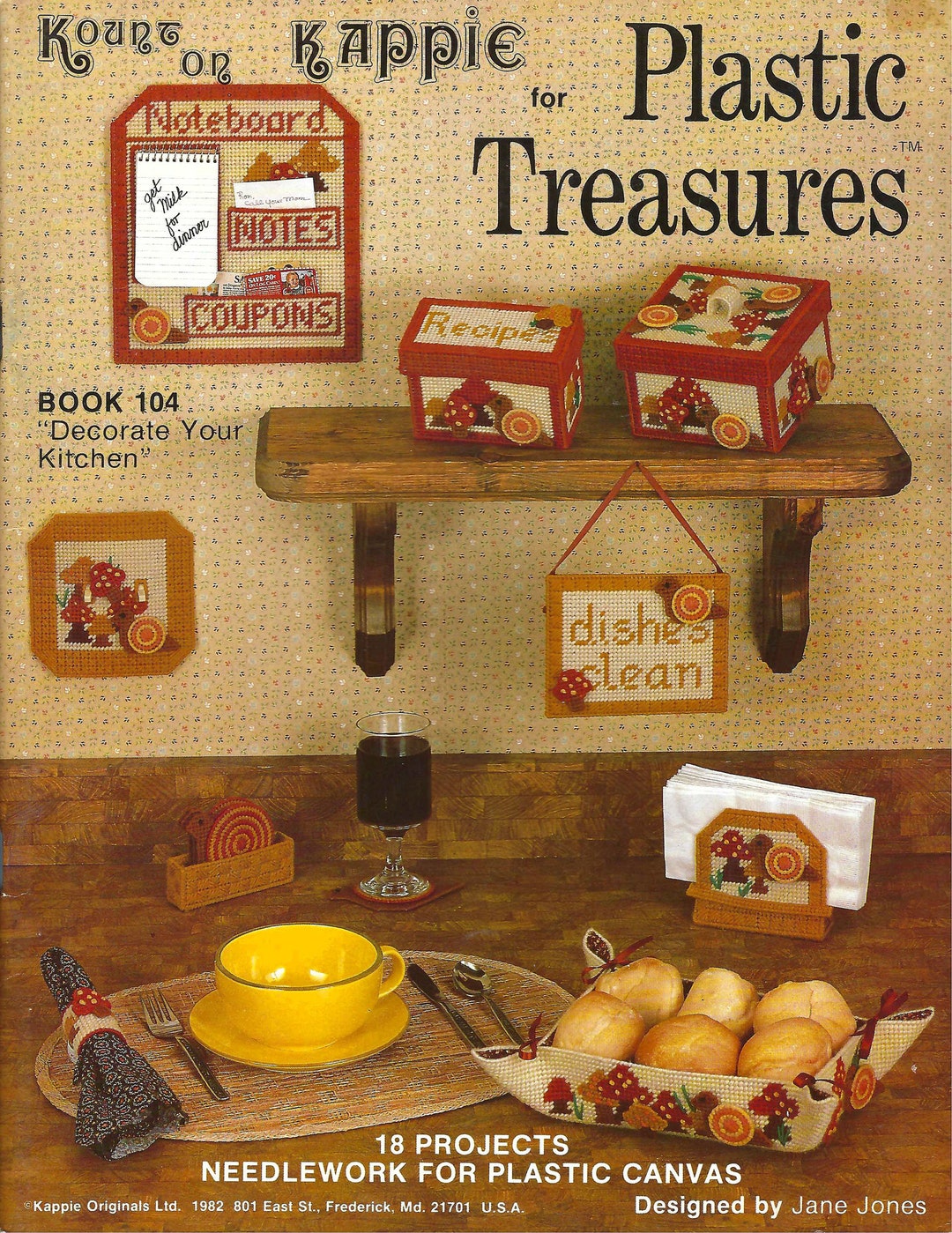 Decorate You Kitchen Plastic Canvas Pattern Book - Kount on Kappie #104 ...
