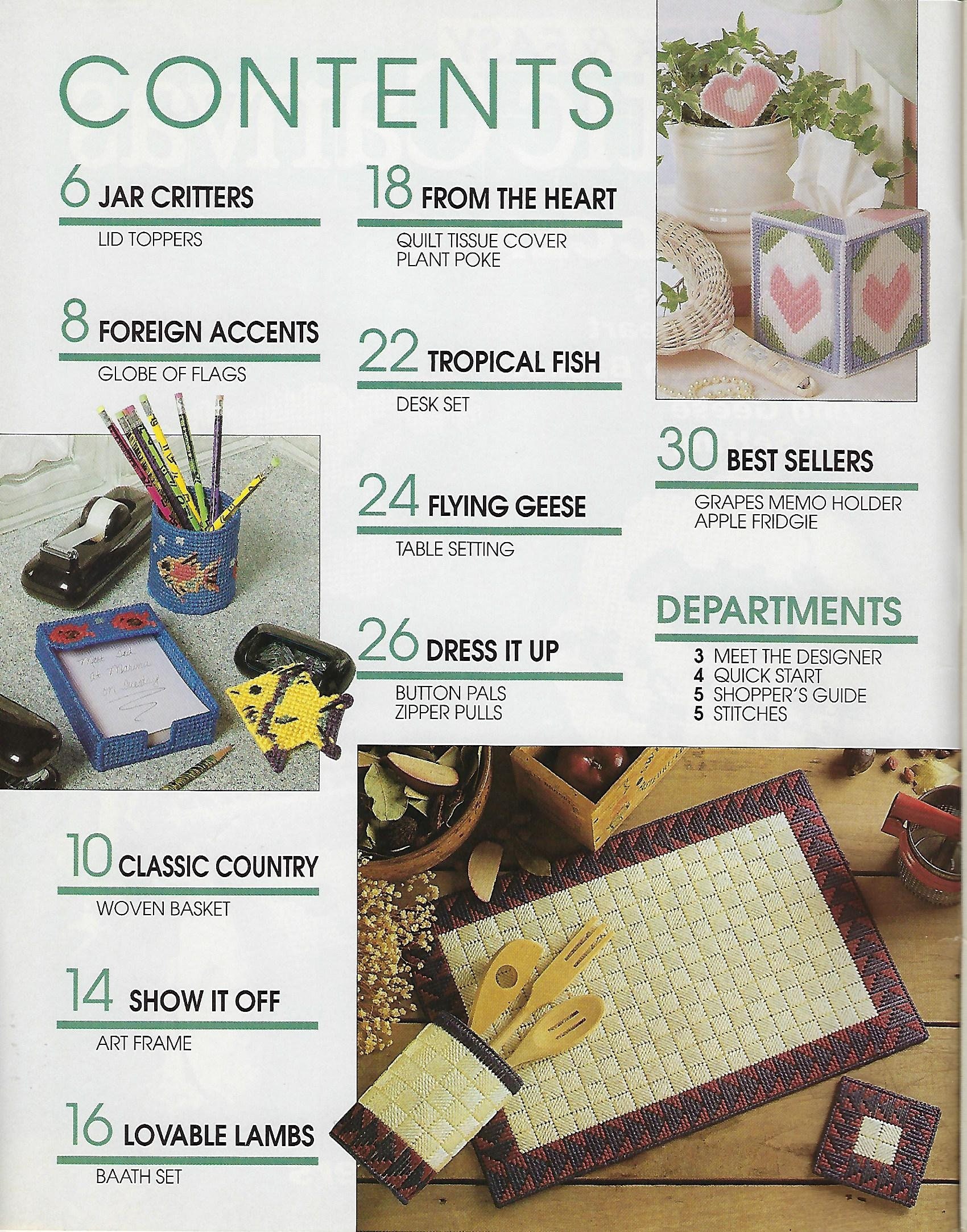 Quick & Easy Plastic Canvas Magazine August/September 1991 | Etsy