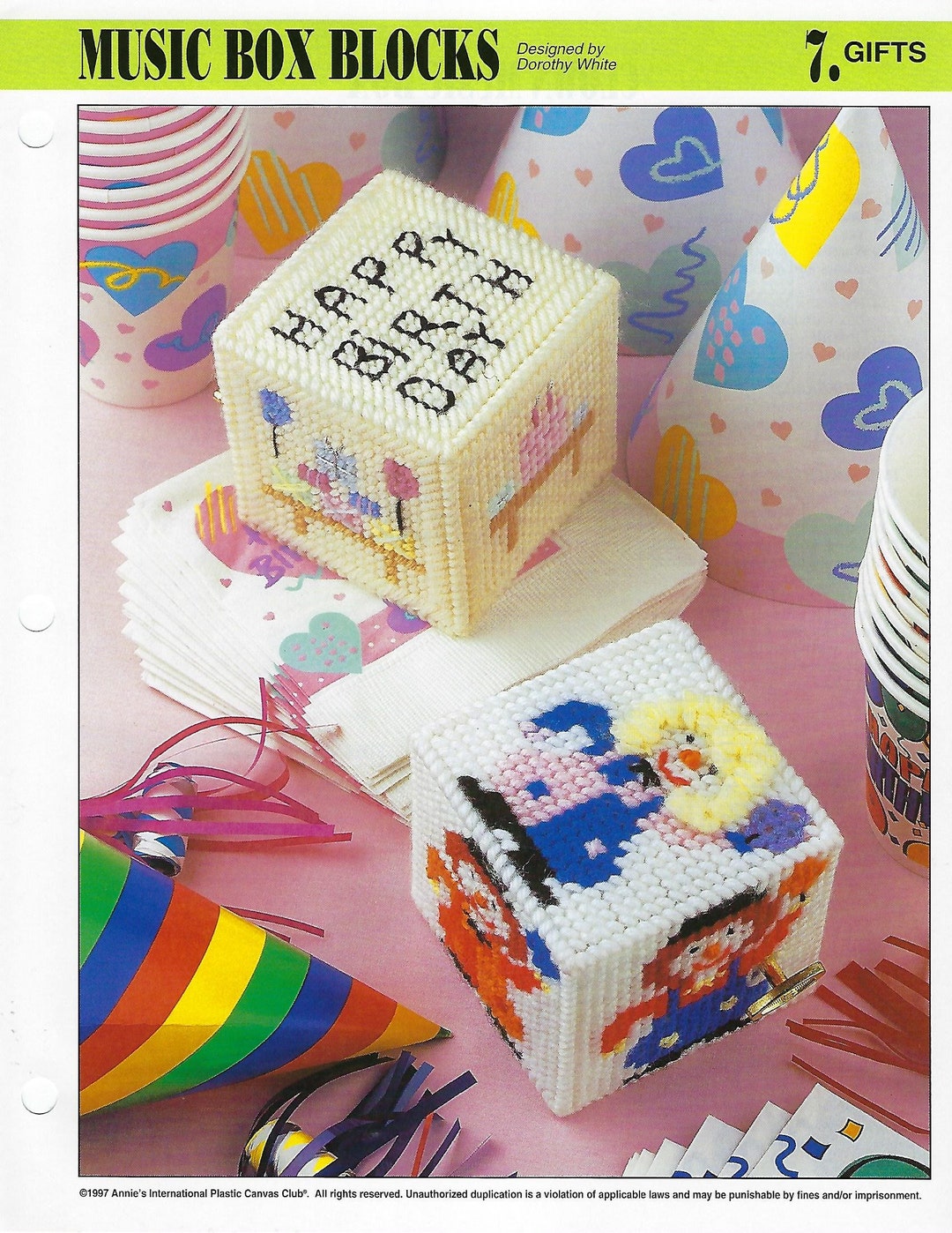 Music Box Blocks Plastic Canvas/annie's International Plastic Canvas ...