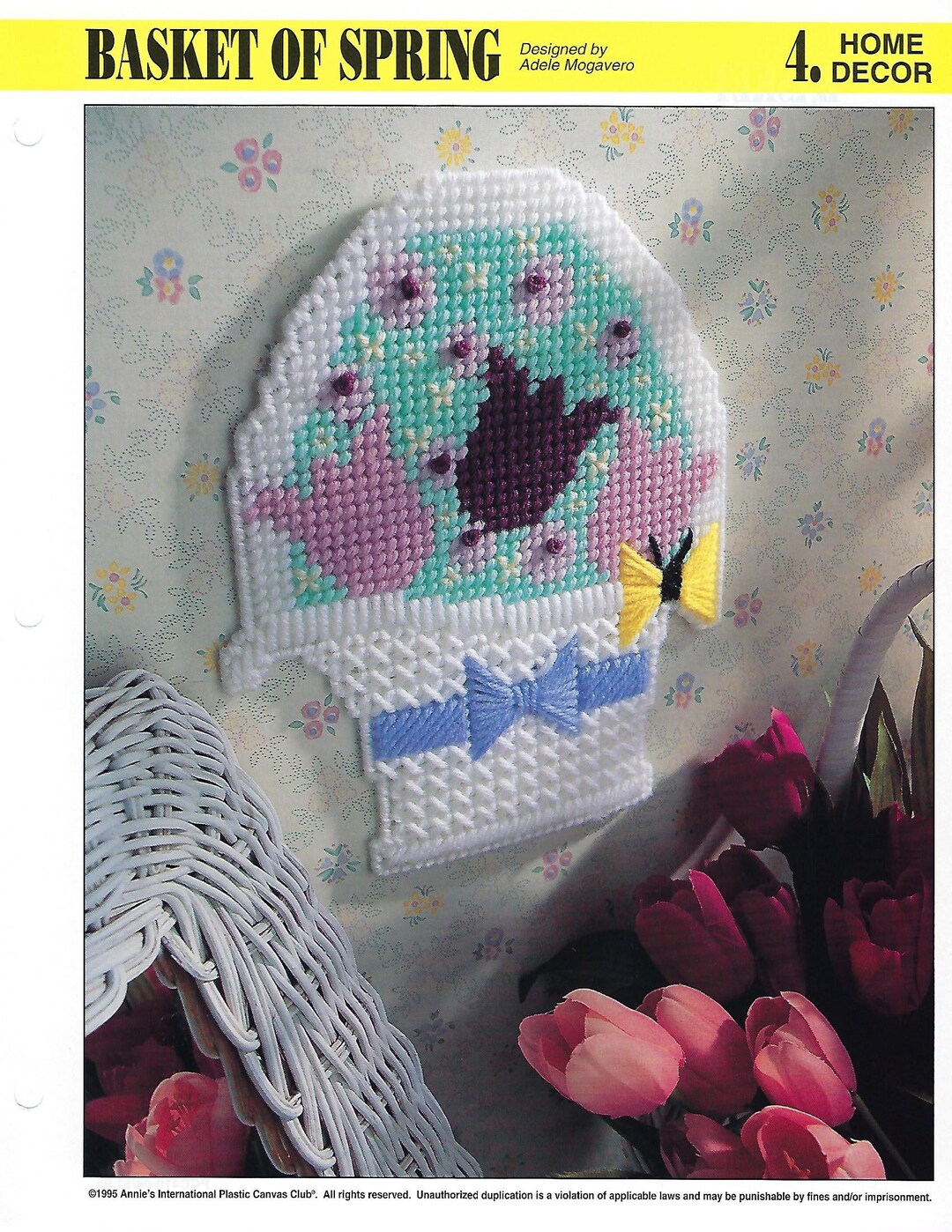 Basket of Spring Plastic Canvas Pattern/annie's International Plastic ...