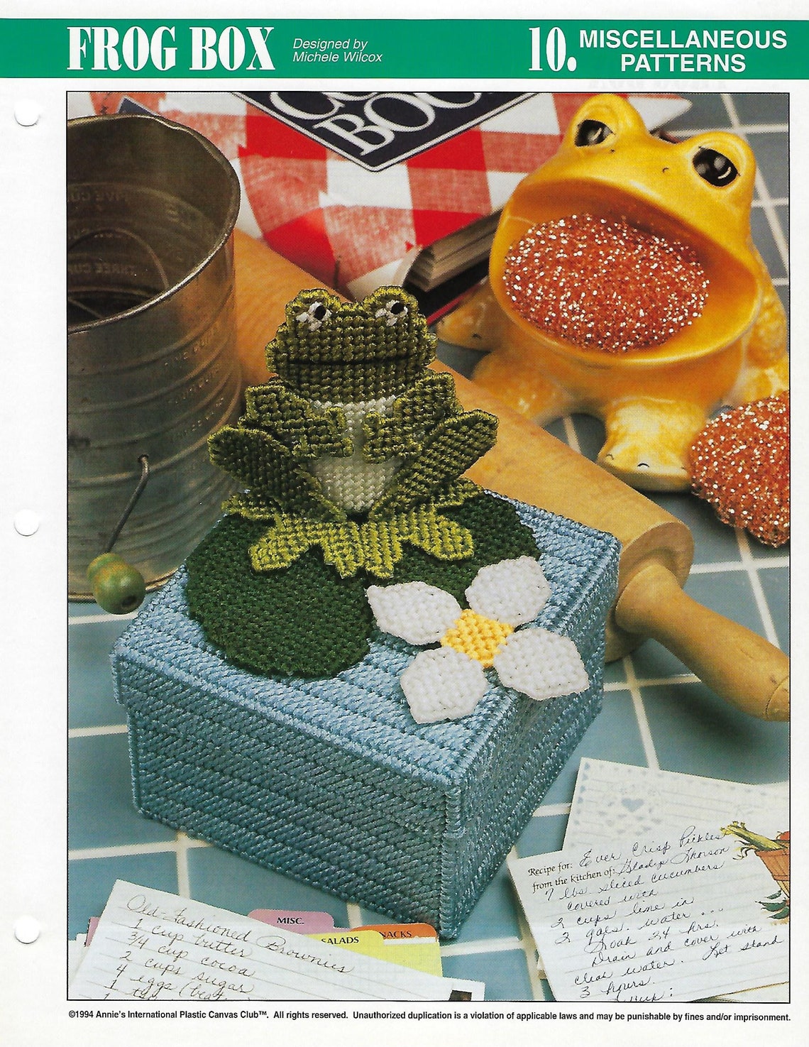 Frog Box Plastic Canvas Pattern Annie's International - Etsy