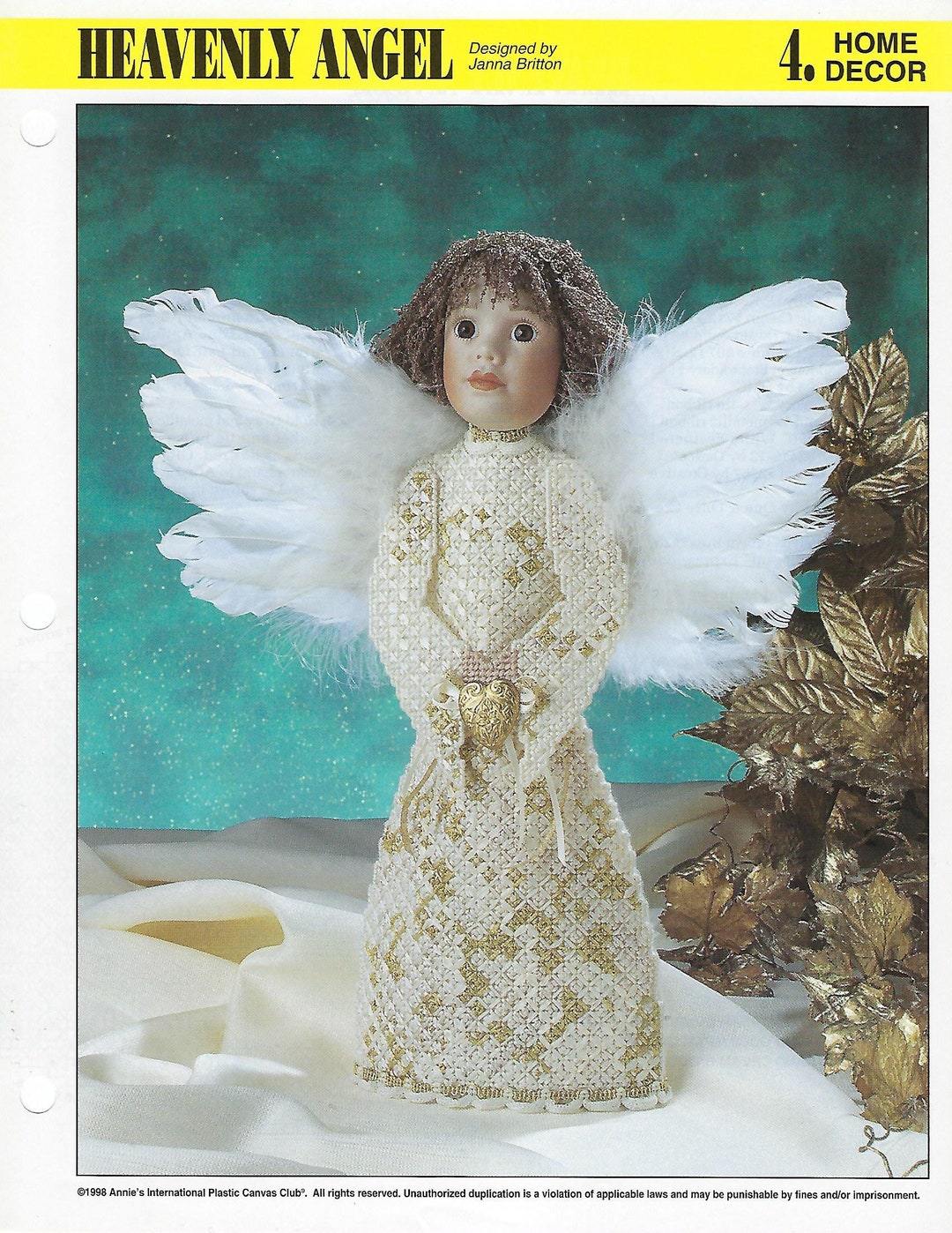 Heavenly Angel Plastic Canvas Pattern/annie's International Pattern ...